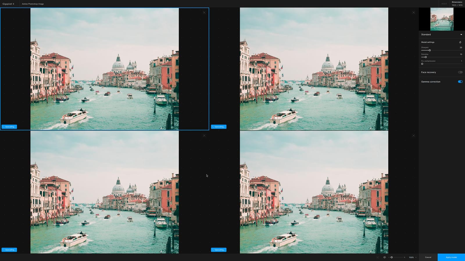 Gigapixel 8: Image upscaling from the future